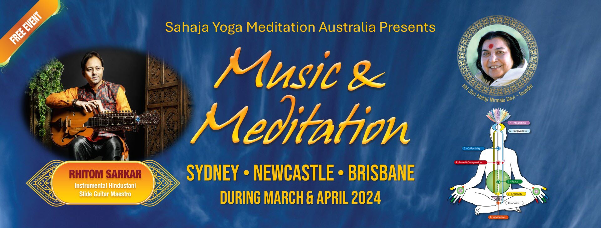 Music and meditation Concerts – Sydney, Newcastle & Brisbane, March ...