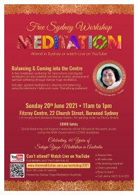 Sydney Meditation Workshop & Live Webcast – Sunday 20th June 2021 ...